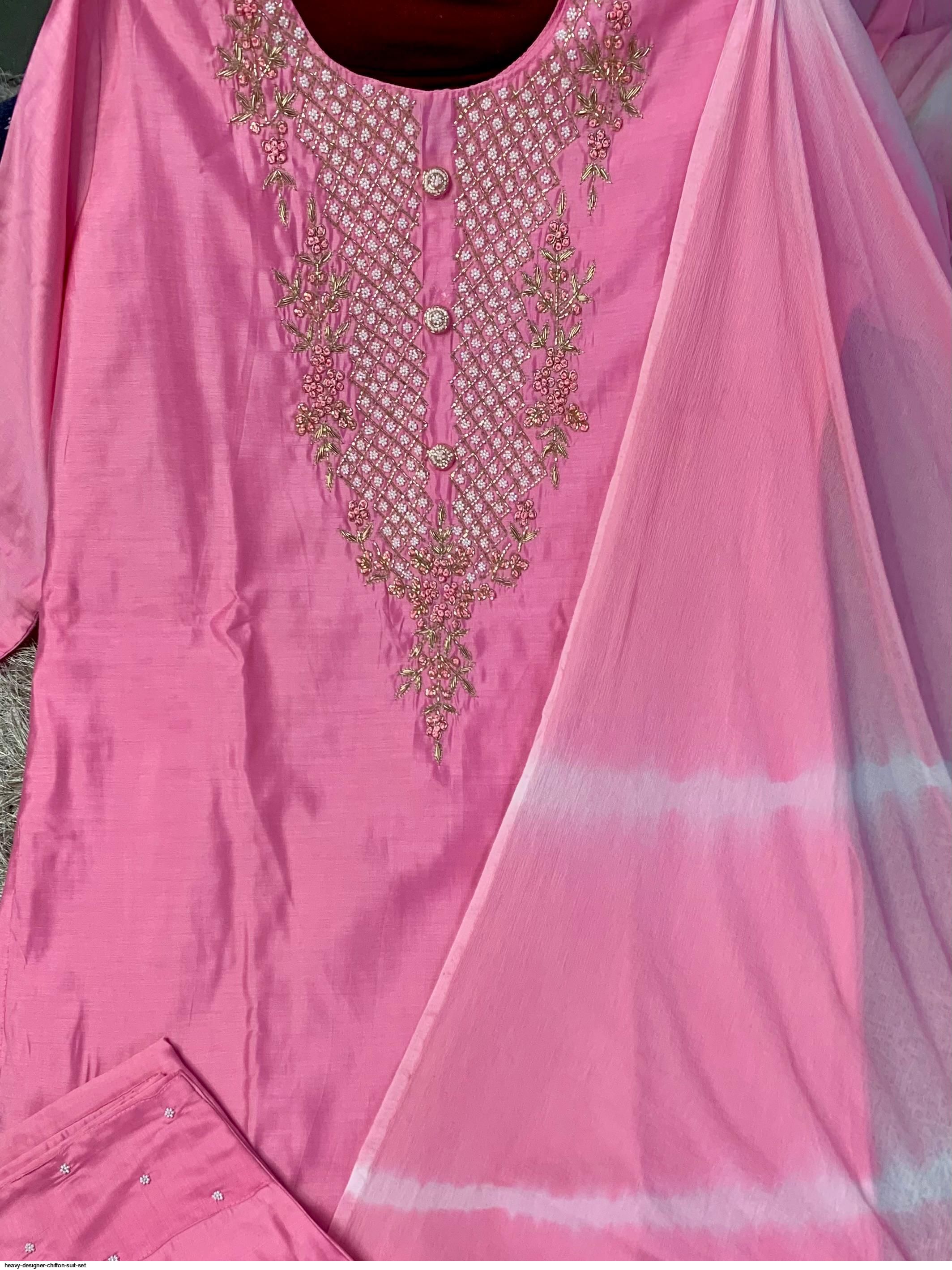 HEAVY DESIGNER CHIFFON SUIT SET