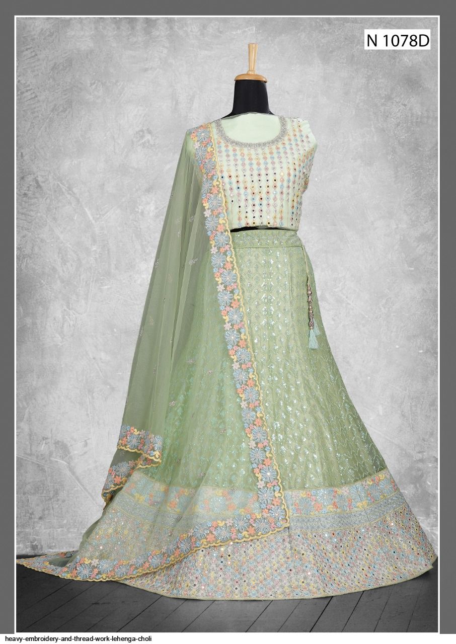 HEAVY Embroidery and Thread Work lehenga choli