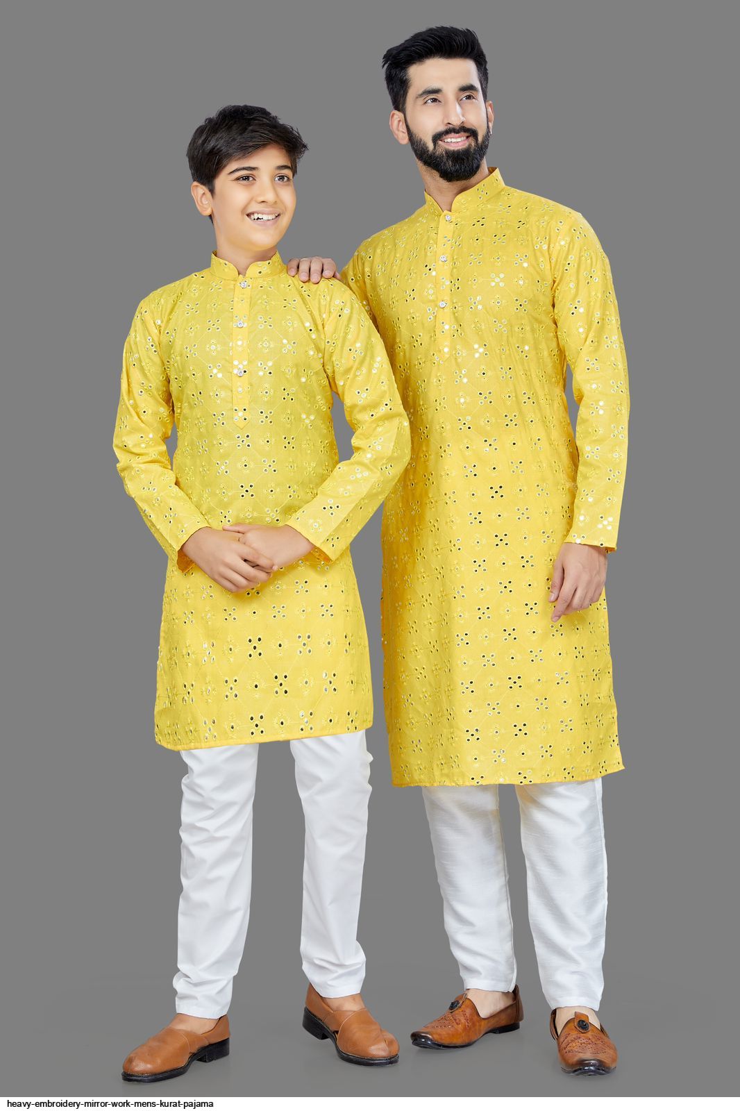 Heavy Embroidery Mirror Work MENS KURAT PAJAMA