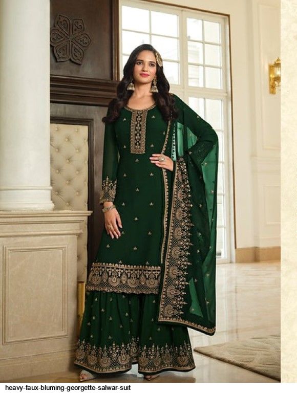 Heavy Faux BLUMING Georgette salwar suit