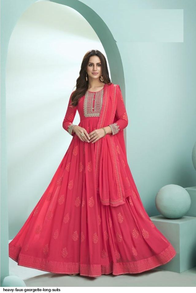 HEAVY FAUX GEORGETTE LONG SUITS