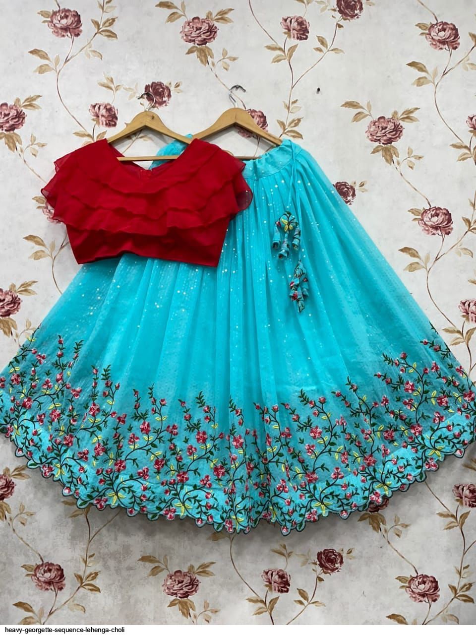 HEAVY GEORGETTE SEQUENCE LEHENGA CHOLI