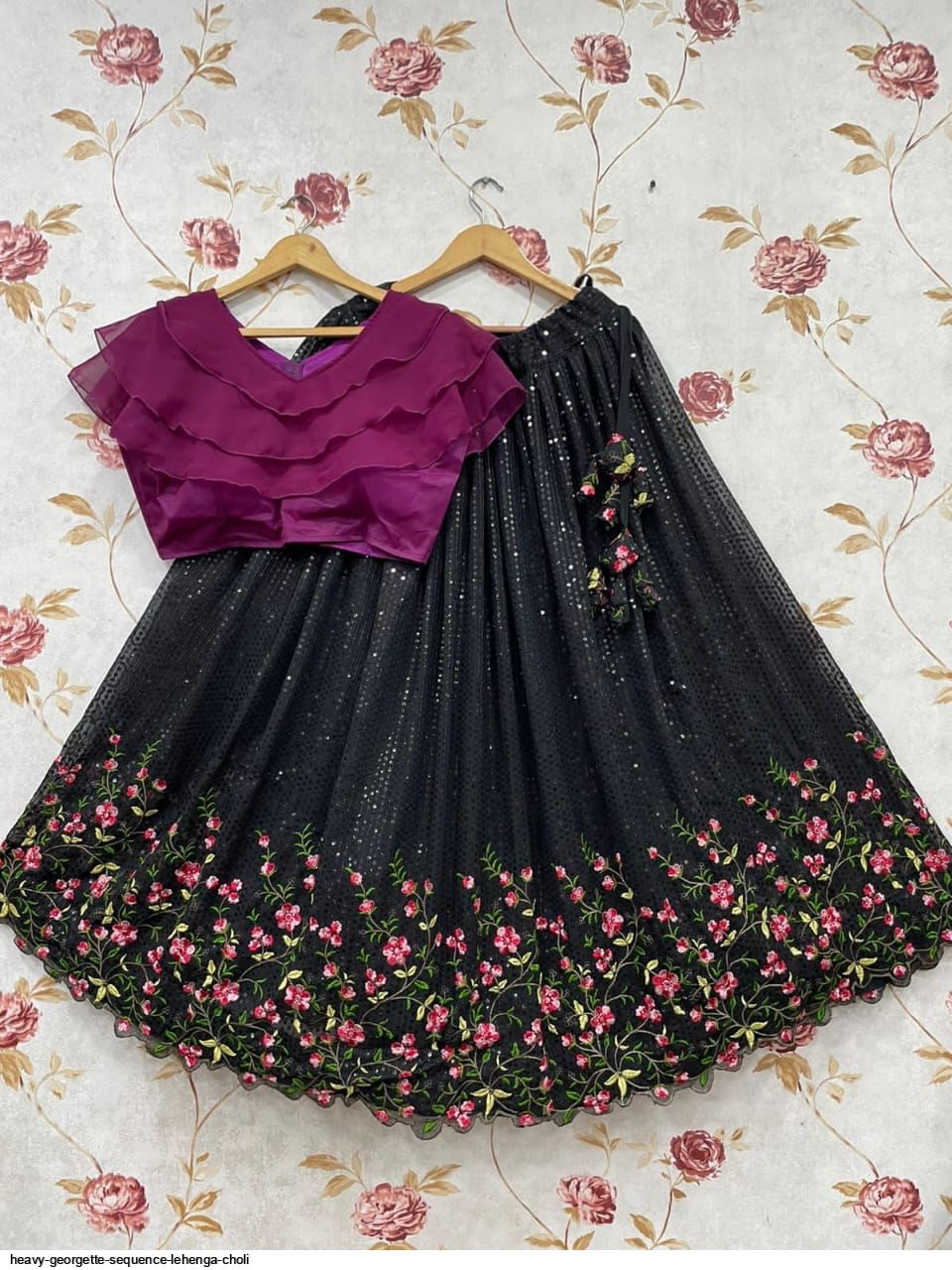 HEAVY GEORGETTE SEQUENCE LEHENGA CHOLI