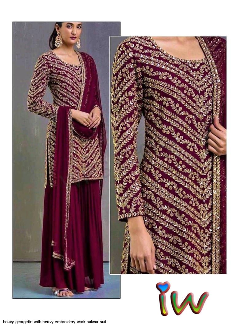Heavy Georgette with Heavy Embroidery Work salwar suit