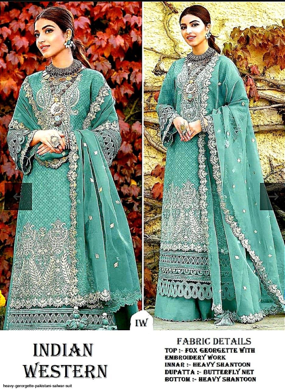 HEAVY GERORGETTE PAKISTANI SALWAR SUIT