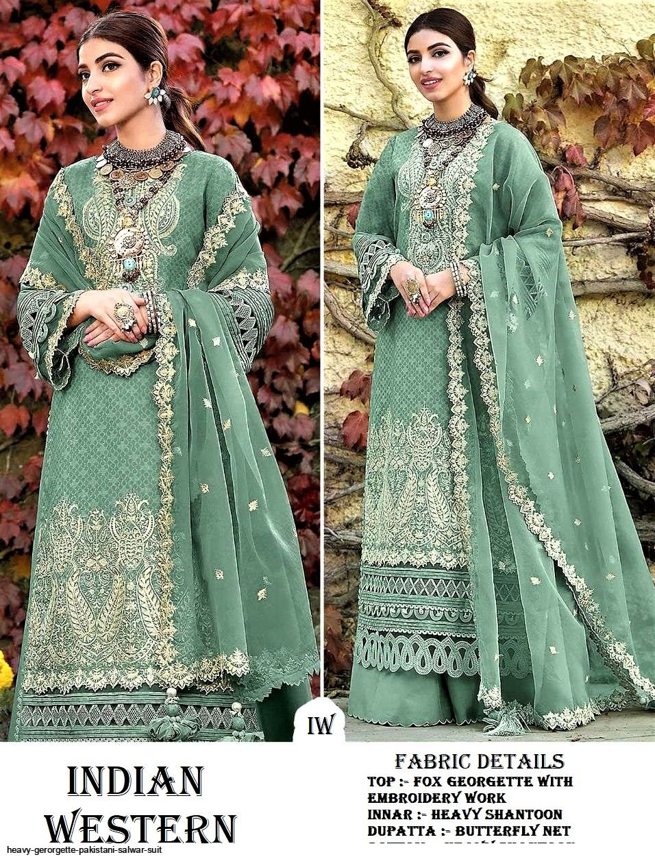 HEAVY GERORGETTE PAKISTANI SALWAR SUIT