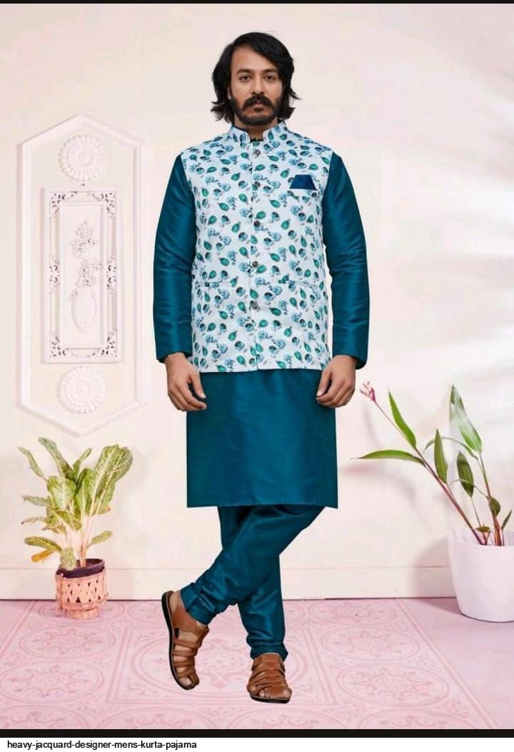 HEAVY JACQUARD DESIGNER MENS KURTA PAJAMA