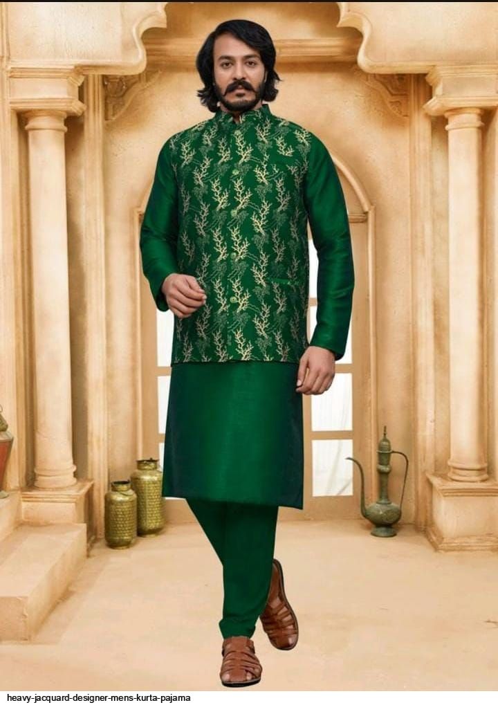 HEAVY JACQUARD DESIGNER MENS KURTA PAJAMA