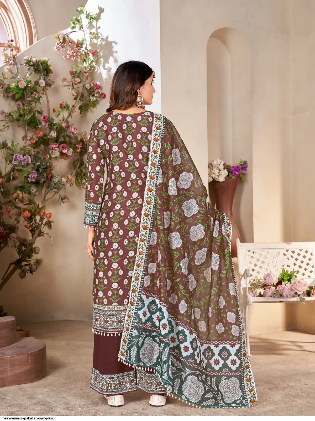 Heavy Muslin PAKISTANI SUIT Plazo