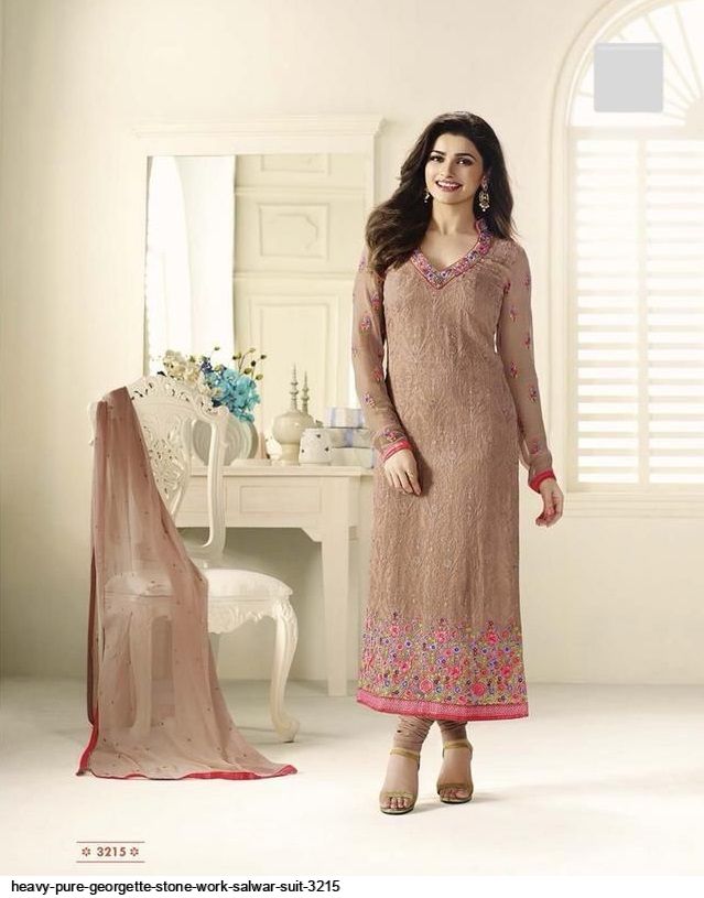 Heavy Pure Georgette Stone Work salwar suit 3215