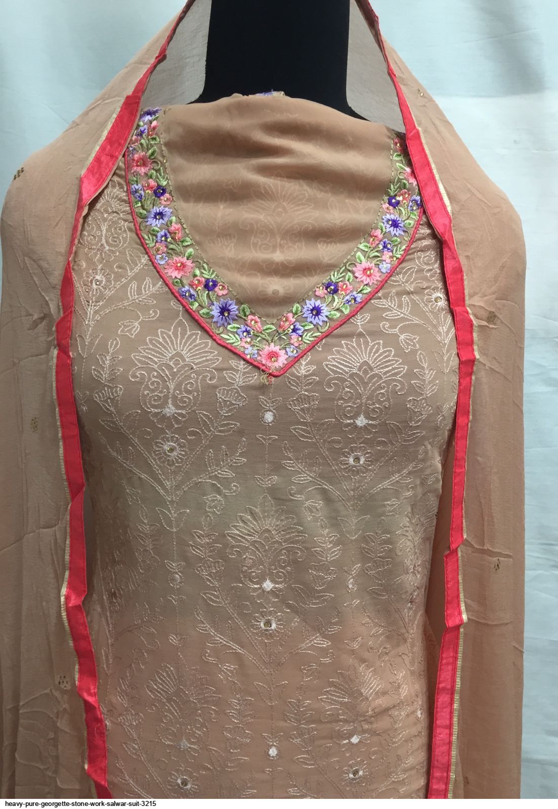 Heavy Pure Georgette Stone Work salwar suit 3215