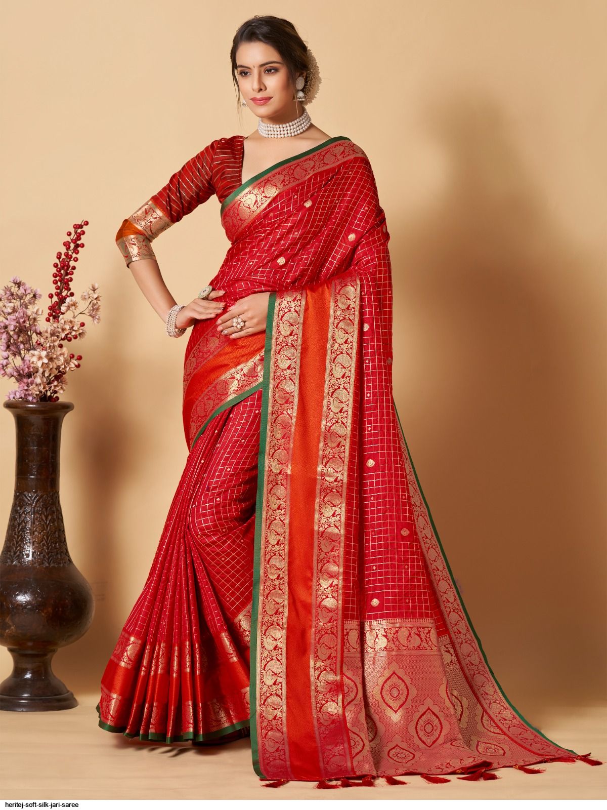 HERITEJ SOFT SILK JARI SAREE