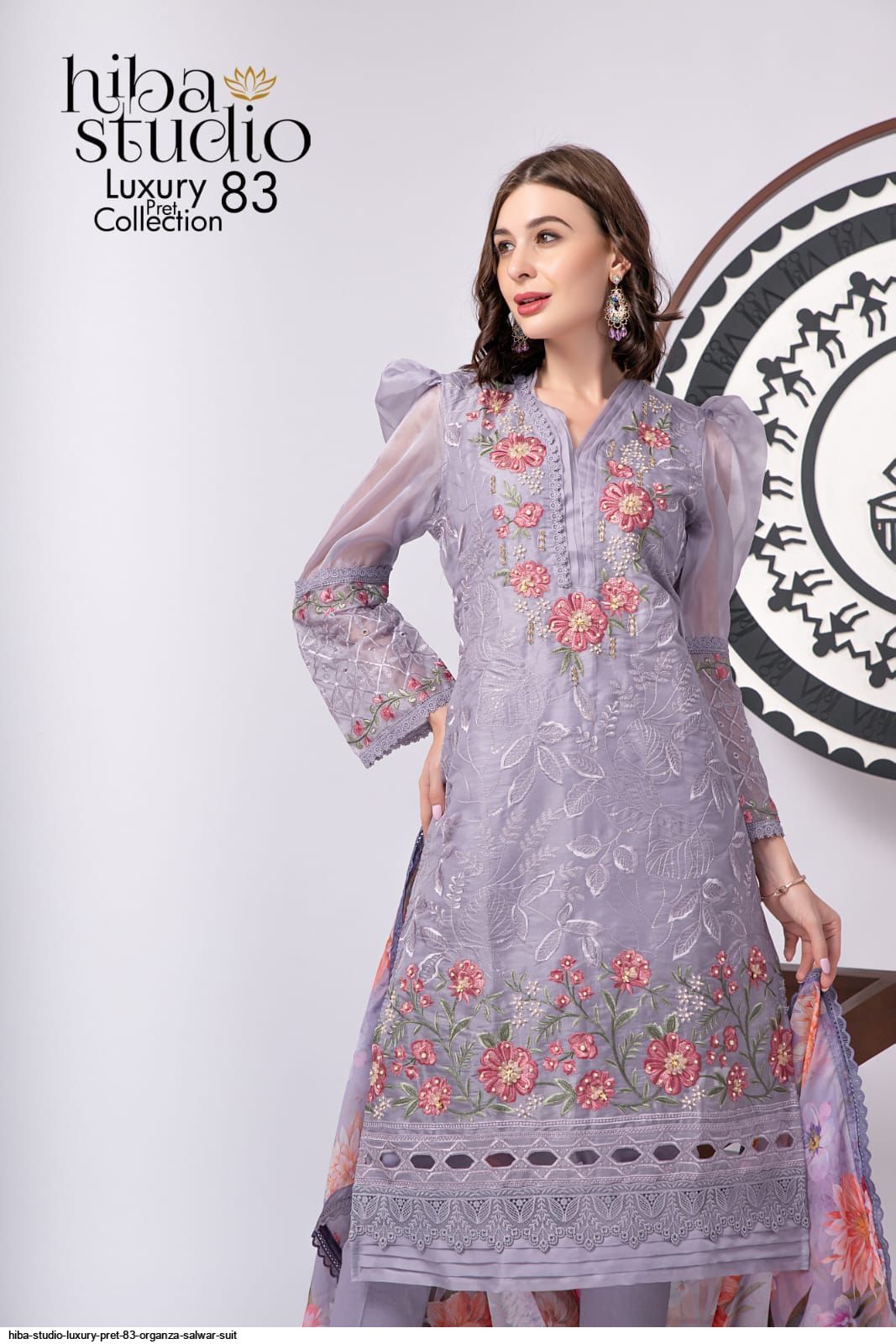 HIBA STUDIO Luxury Pret 83 ORGANZA SALWAR SUIT