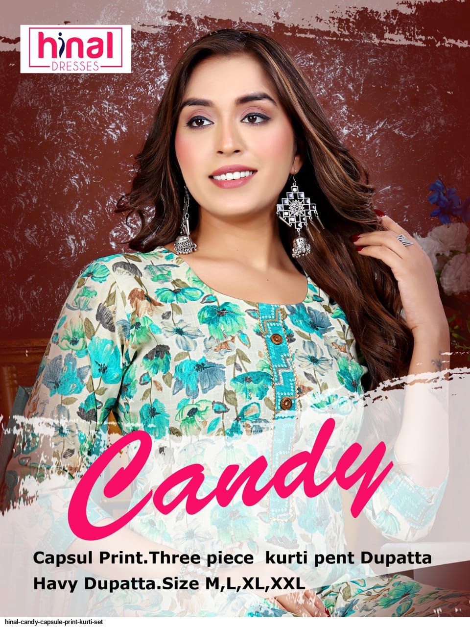 HINAL CANDY CAPSULE PRINT KURTI SET