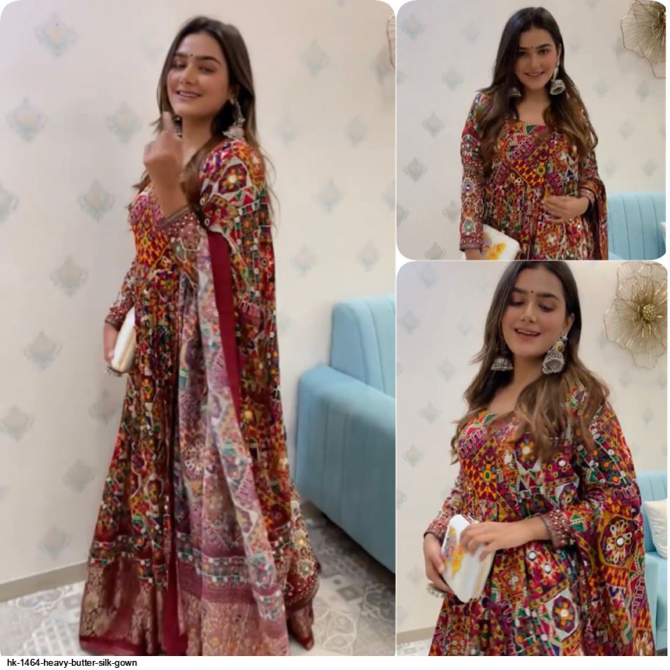 HK 1464 HEAVY BUTTER SILK GOWN