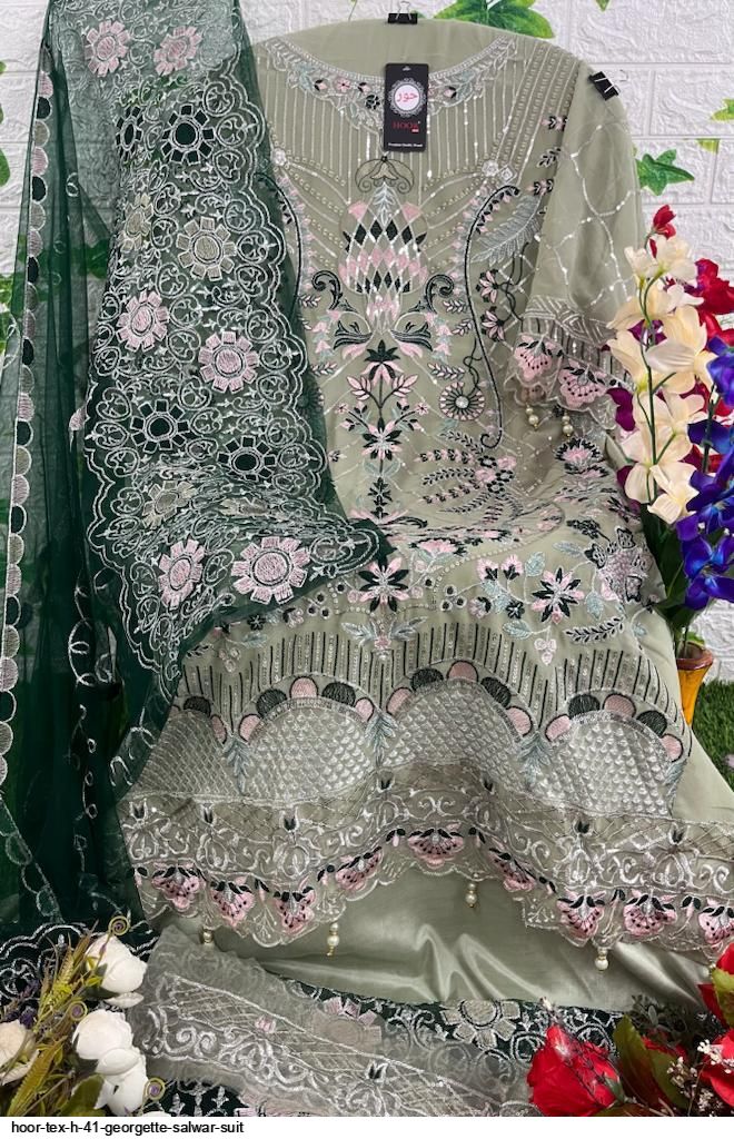 HOOR TEX H 41 GEORGETTE salwar suit