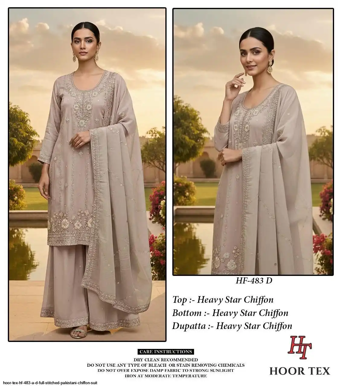 Hoor Tex Pakistani Chiffon Suit Wholesale – HF-483