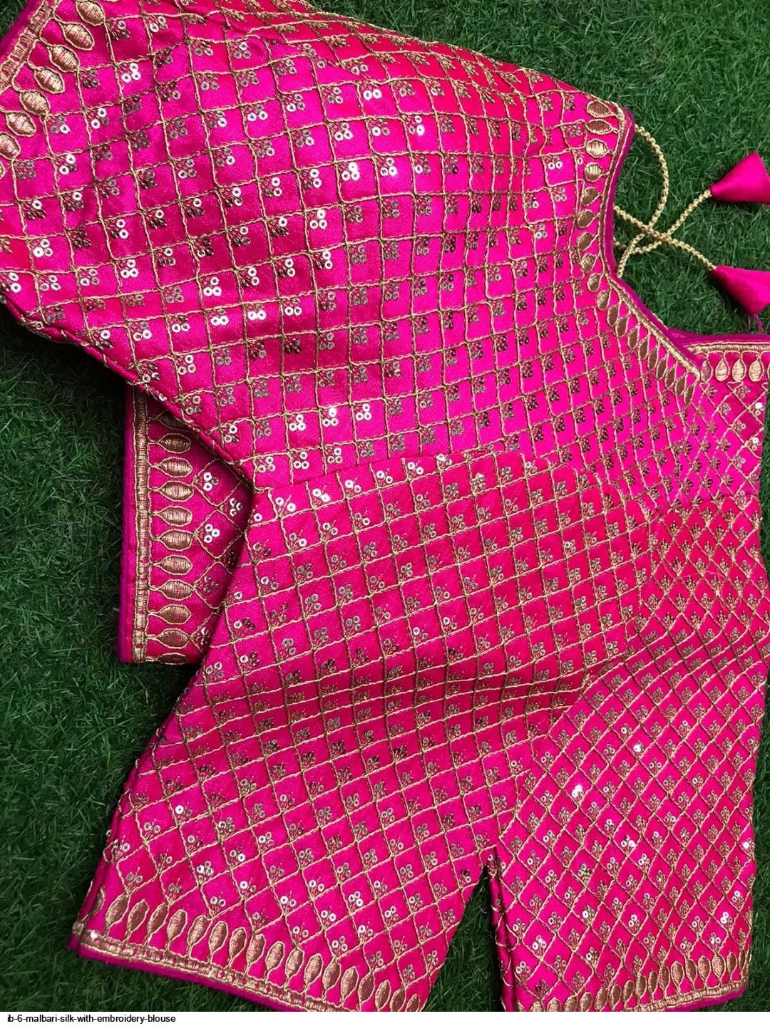 IB 6 MALBARI SILK WITH EMBROIDERY BLOUSE