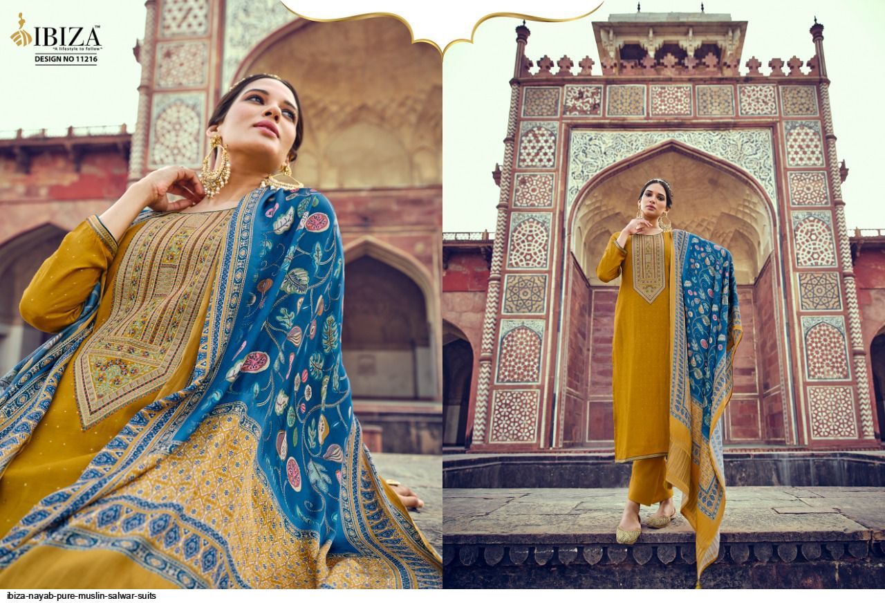 IBIZA NAYAB PURE MUSLIN SALWAR SUITS