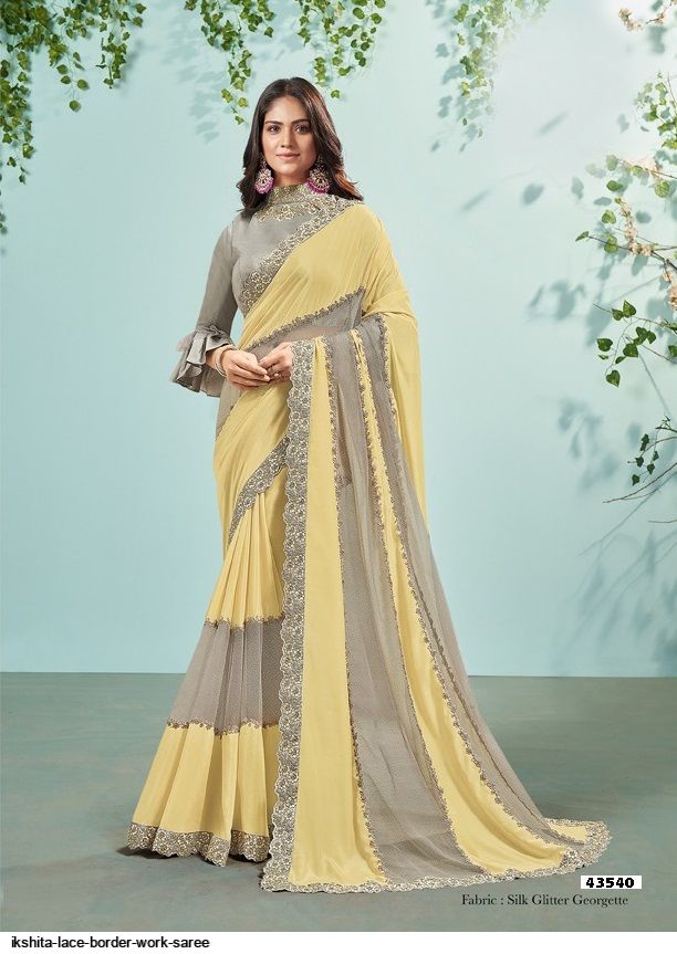 IKSHITA LACE BORDER WORK SAREE
