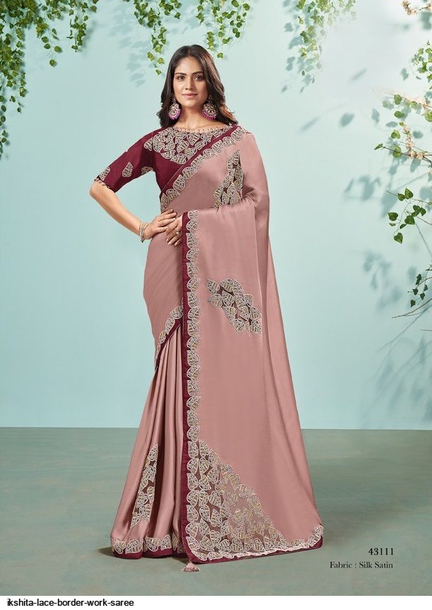 IKSHITA LACE BORDER WORK SAREE