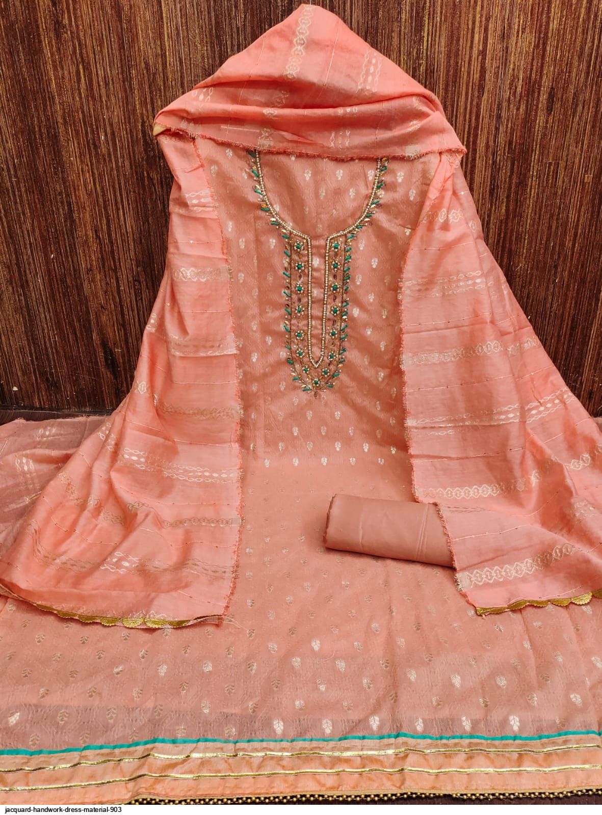 JACQUARD HANDWORK DRESS MATERIAL 903