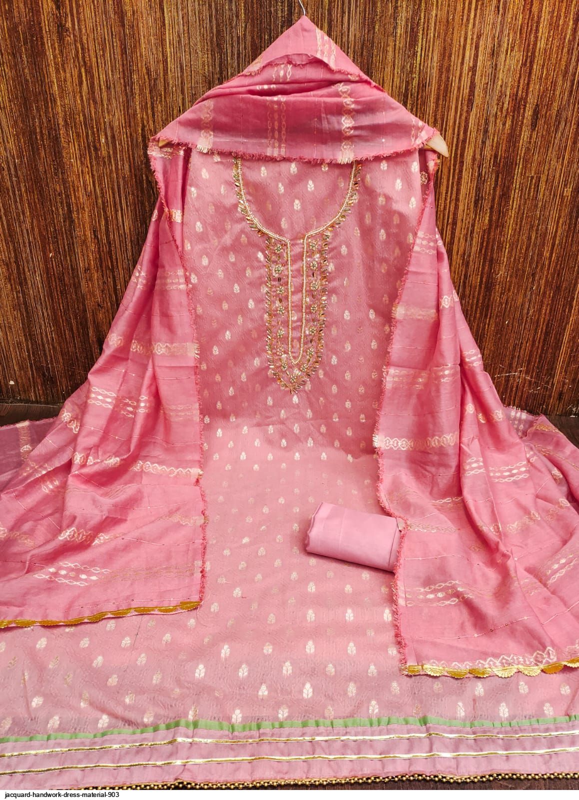 JACQUARD HANDWORK DRESS MATERIAL 903