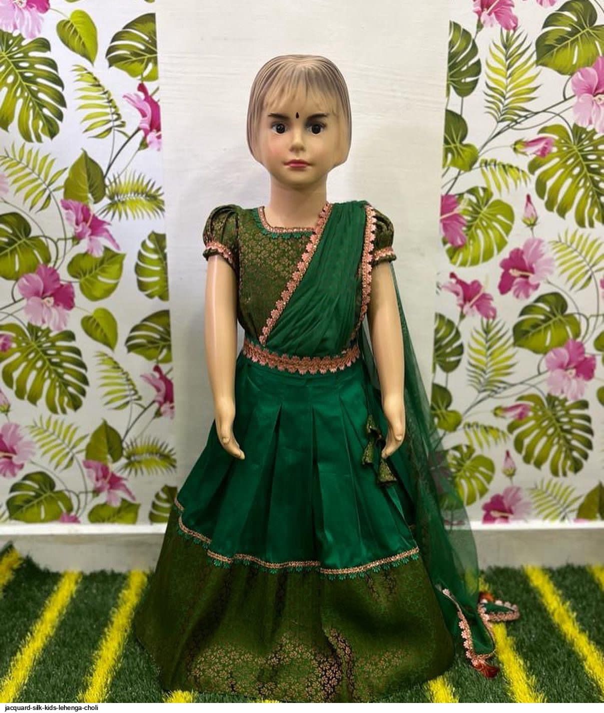 jacquard Silk KIDS LEHENGA CHOLI