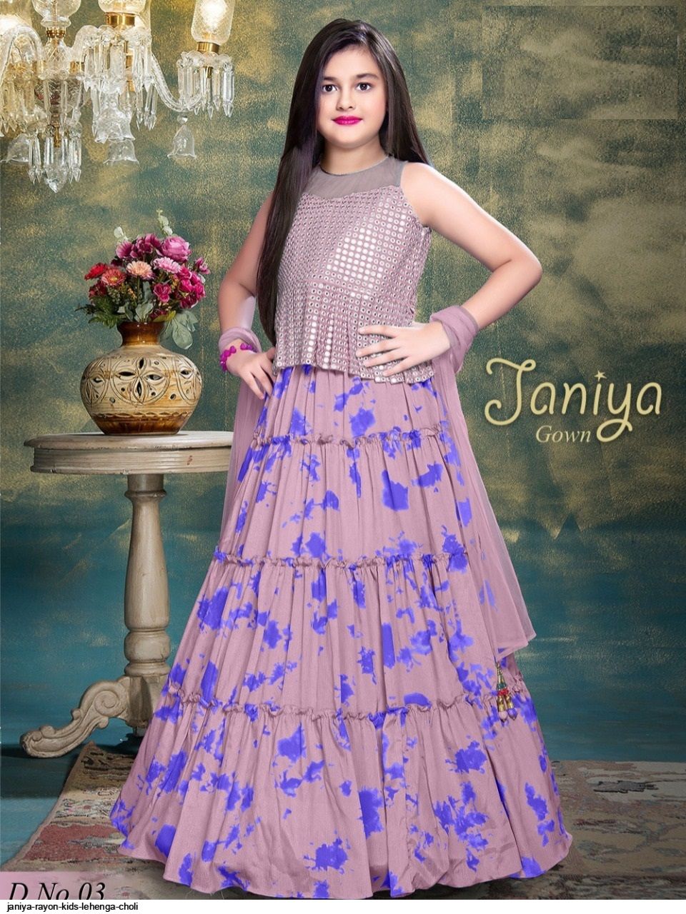 JANIYA rayon kids lehenga choli