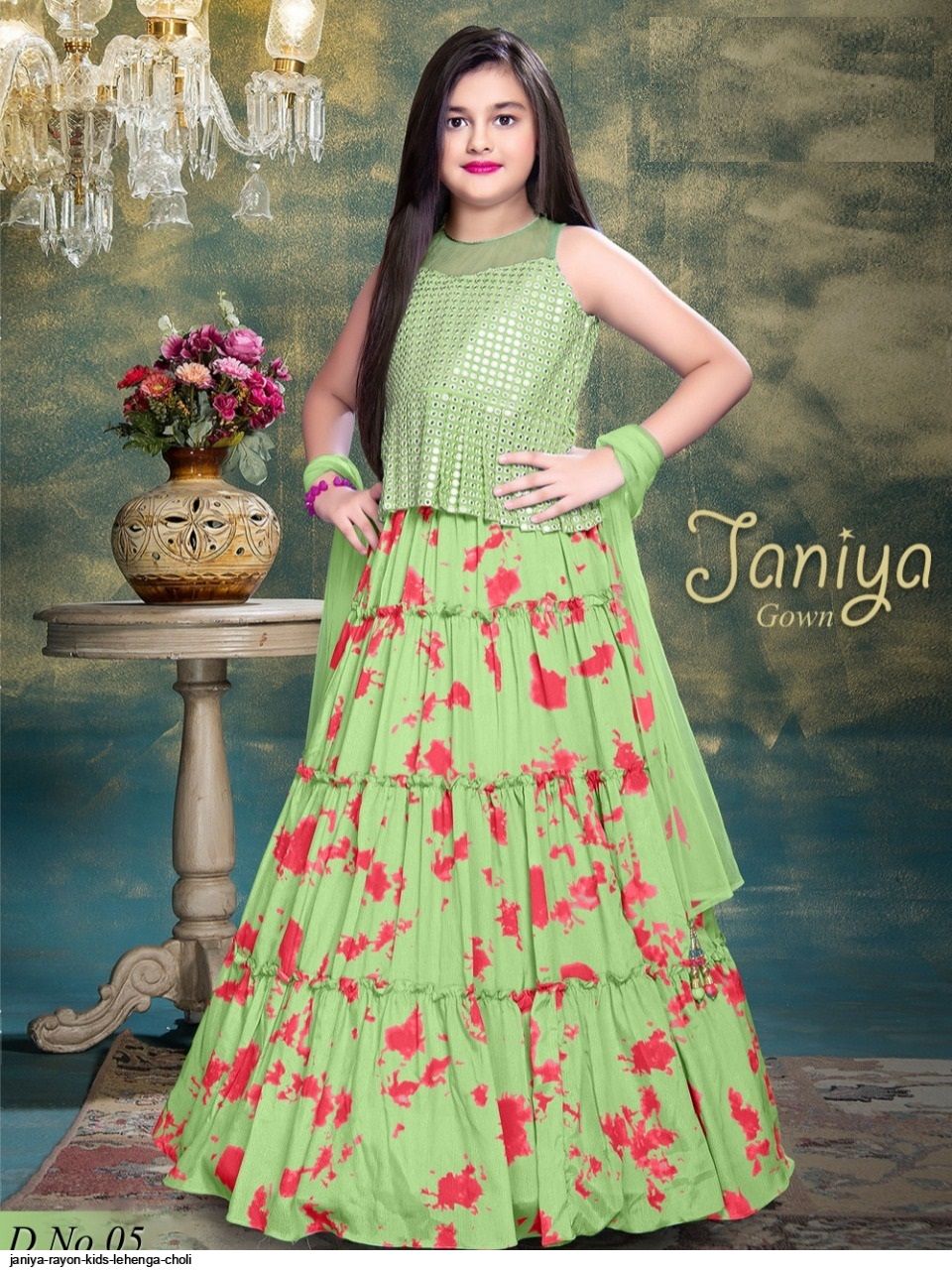 JANIYA rayon kids lehenga choli