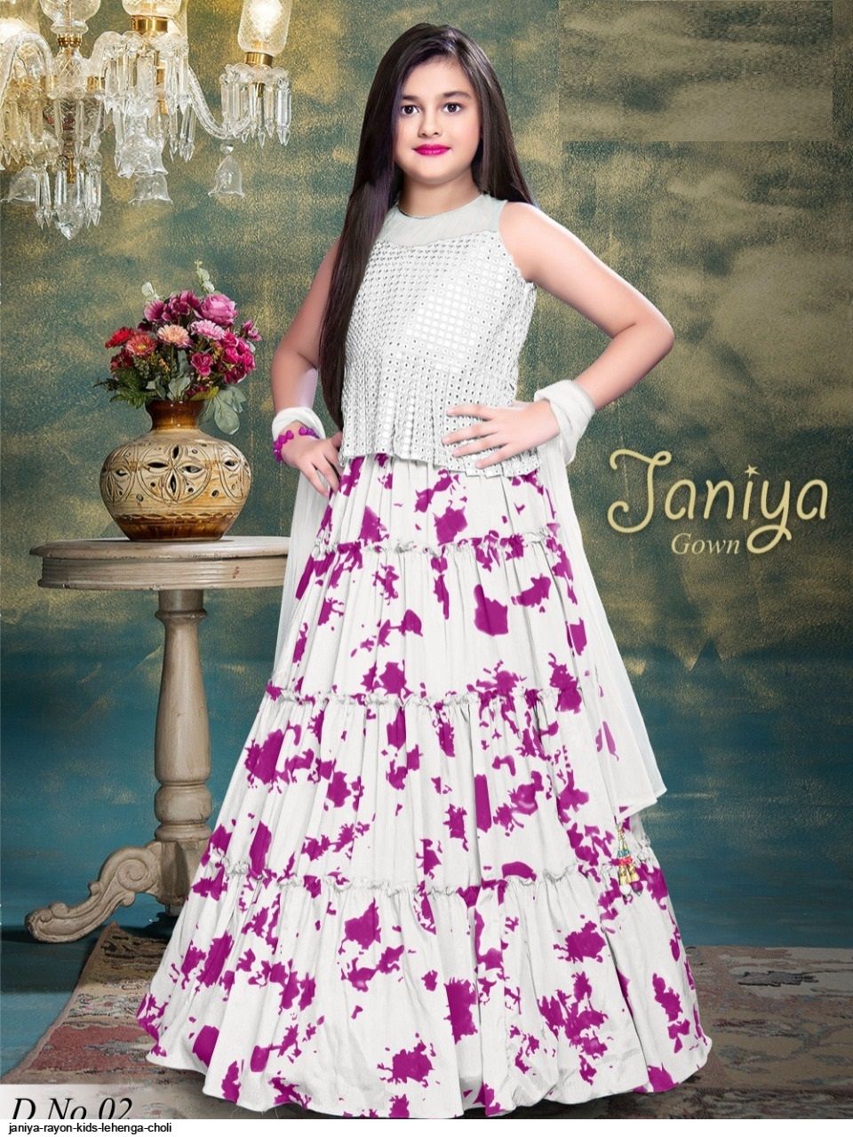 JANIYA rayon kids lehenga choli
