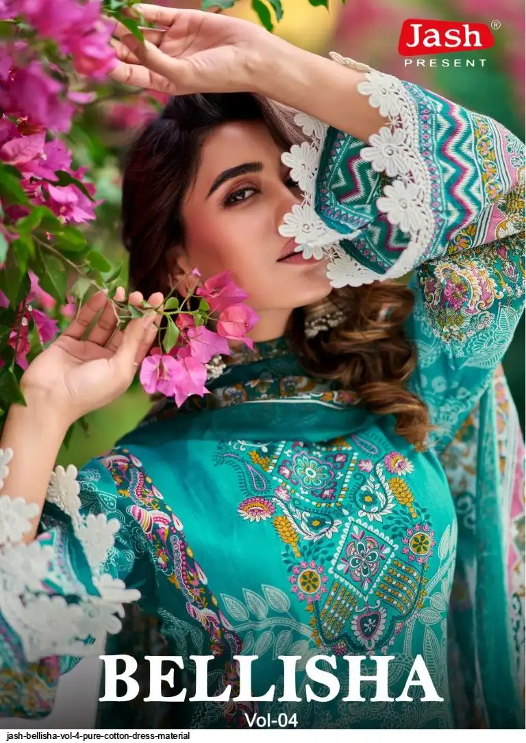 JASH BELLISHA VOL 4 PURE COTTON DRESS MATERIAL