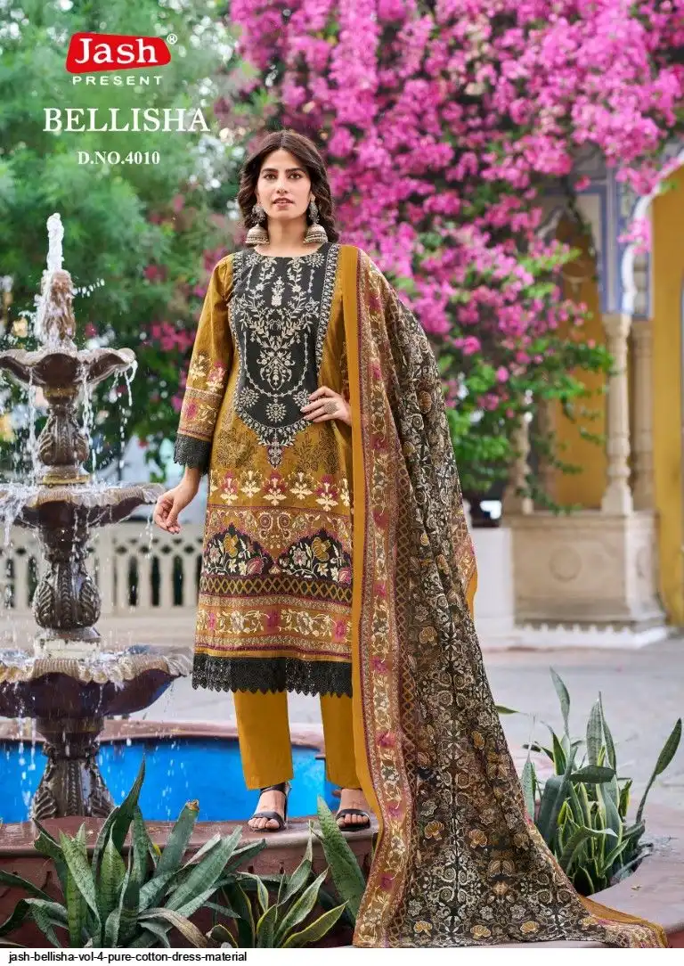 JASH BELLISHA VOL 4 PURE COTTON DRESS MATERIAL