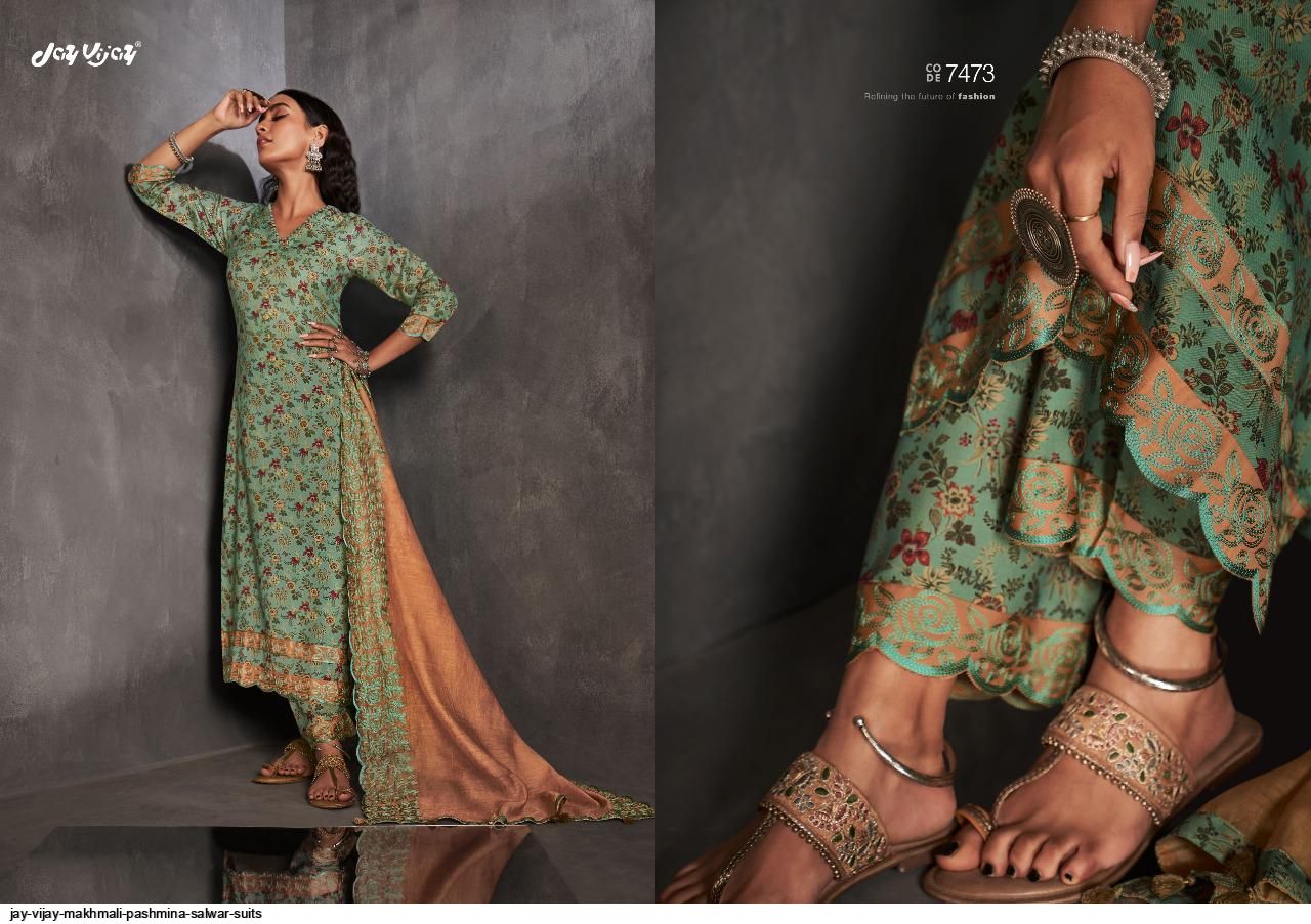JAY VIJAY MAKHMALI PASHMINA salwar suits