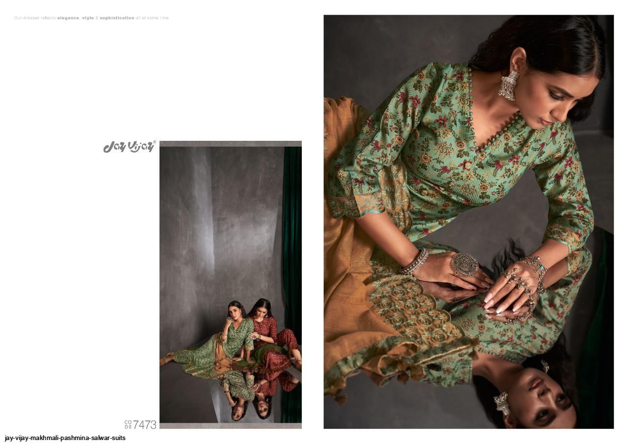 JAY VIJAY MAKHMALI PASHMINA salwar suits