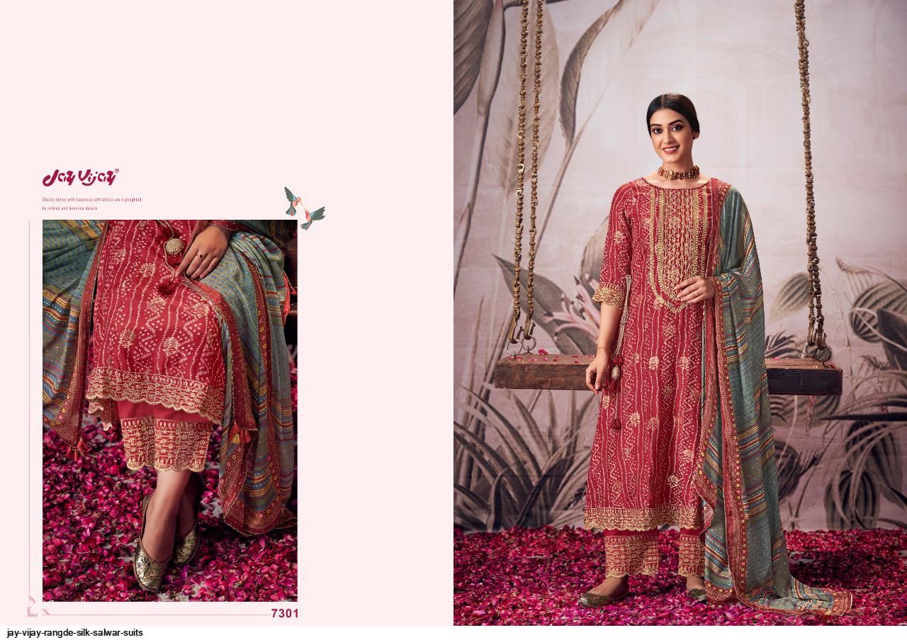 JAY VIJAY RANGDE SILK SALWAR SUITS