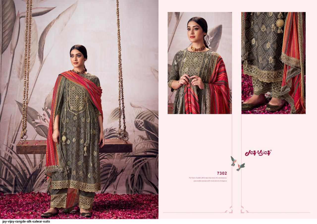 JAY VIJAY RANGDE SILK SALWAR SUITS