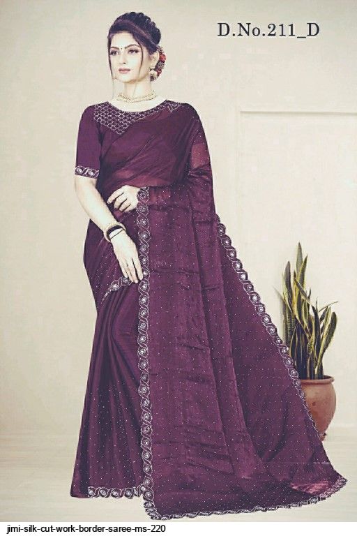 JIMI SILK CUT WORK BORDER SAREE MS 220