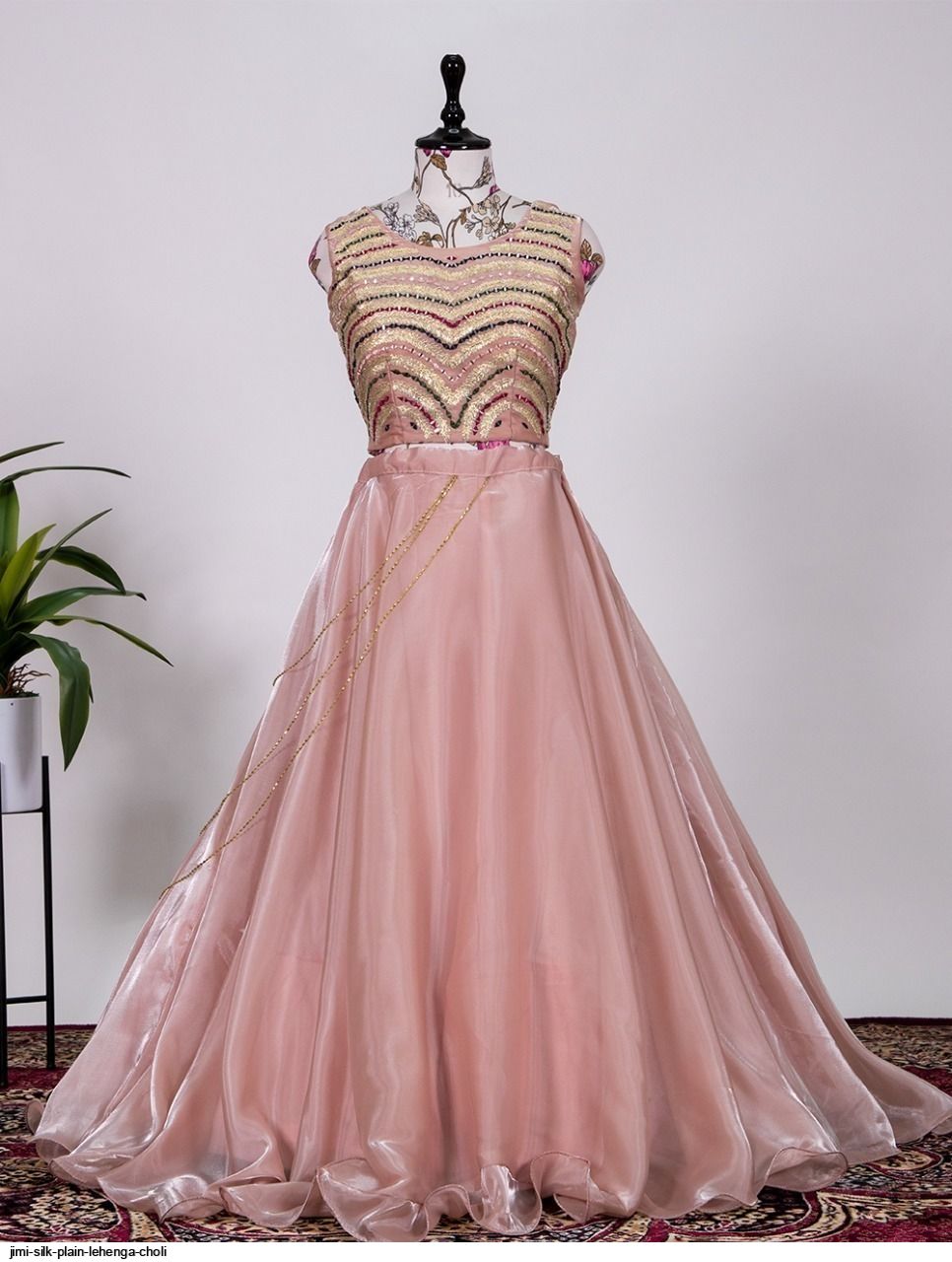 Jimi Silk Plain lehenga choli