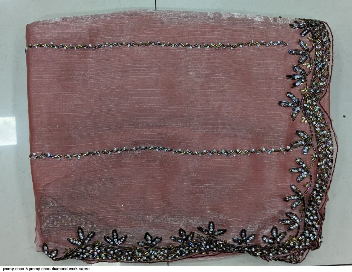 JIMMY CHOO 5 JIMMY CHOO DIAMOND WORK SAREE