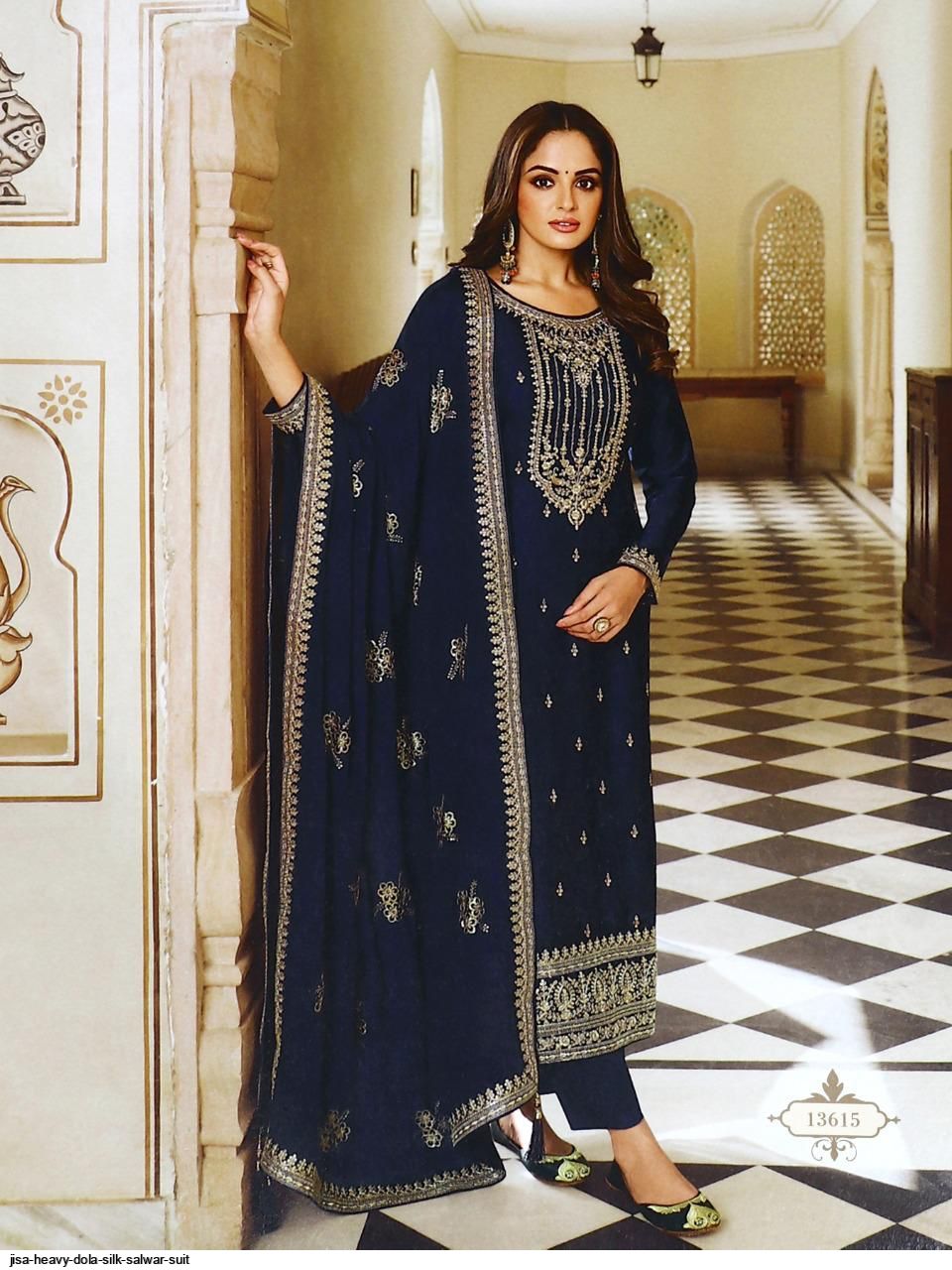 JISA Heavy Dola Silk salwar suit
