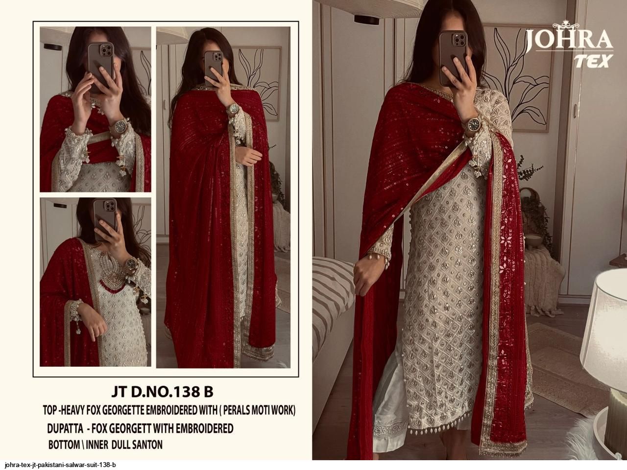 JOHRA TEX JT PAKISTANI SALWAR SUIT 138 B