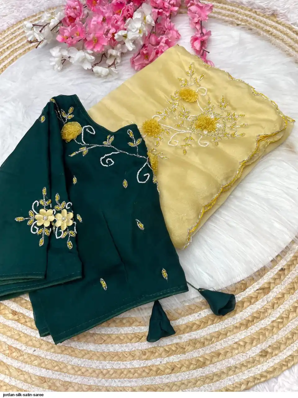 Jordan silk Satin saree