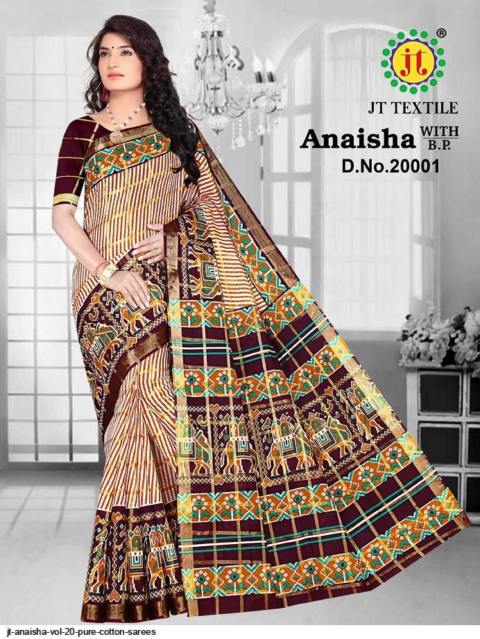 Jt Anaisha Vol 20 pure cotton sarees