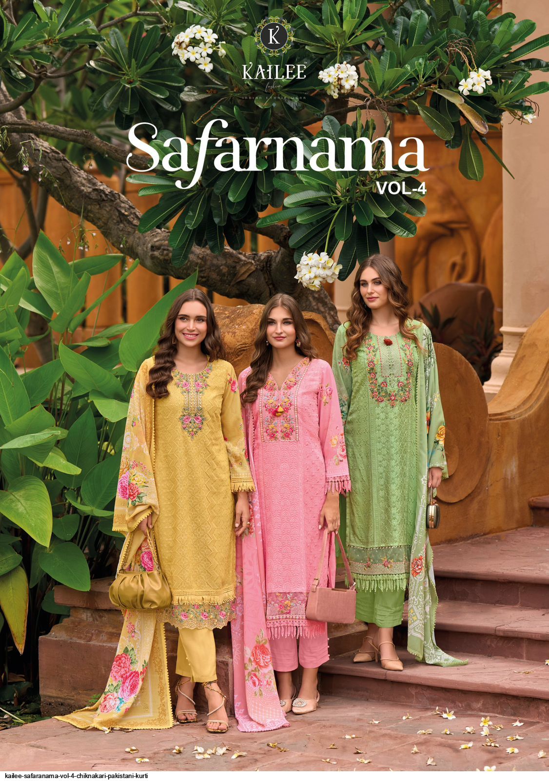 KAILEE SAFARANAMA VOL 4 CHIKNAKARI PAKISTANI KURTI