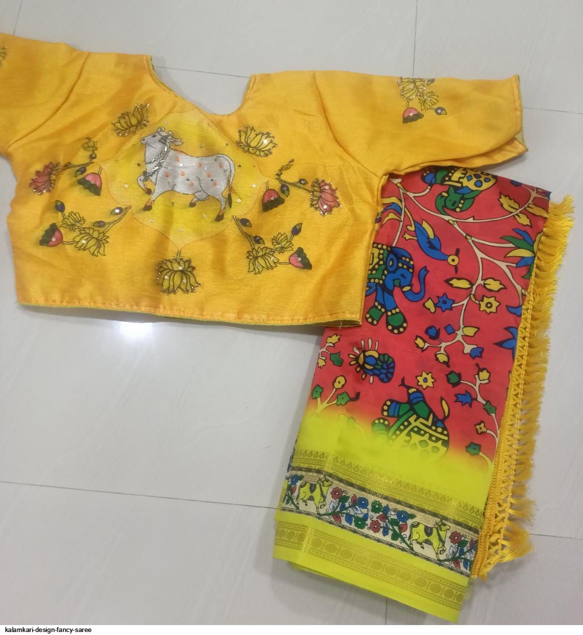 Kalamkari Design fancy saree