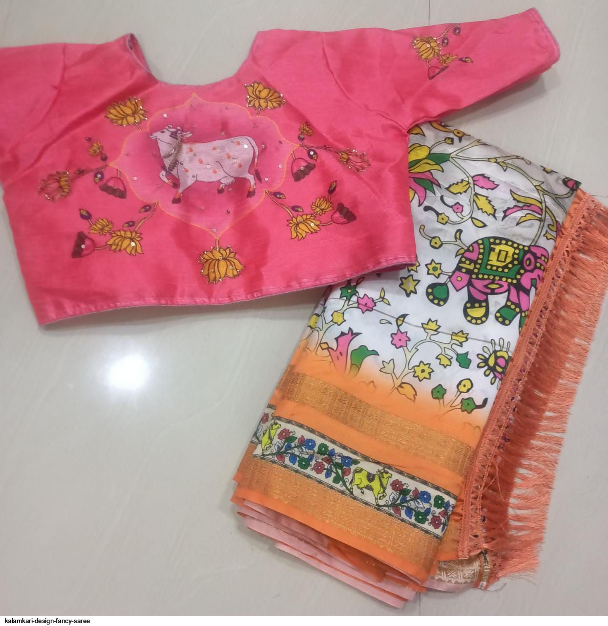 Kalamkari Design fancy saree