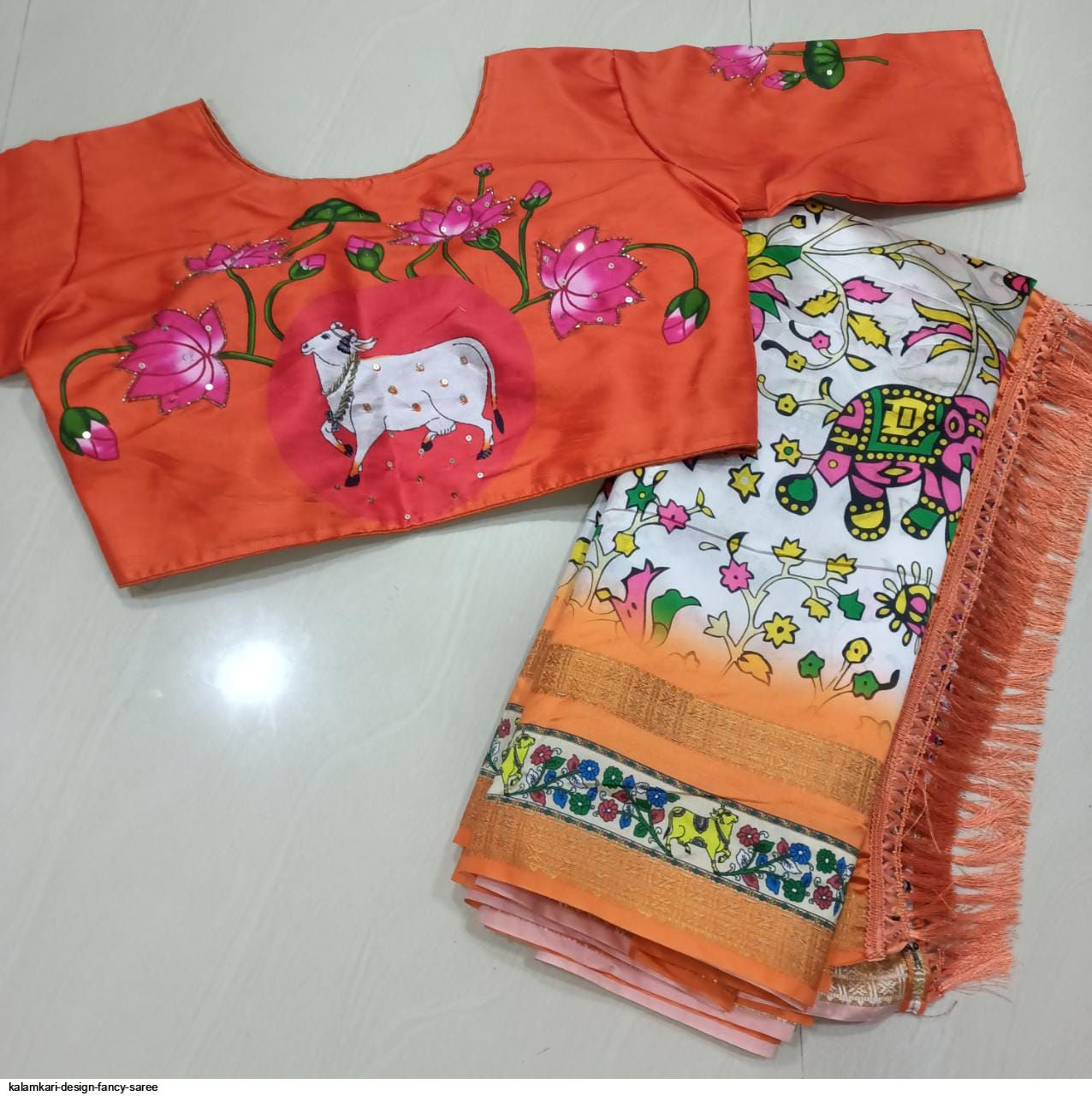 Kalamkari Design fancy saree