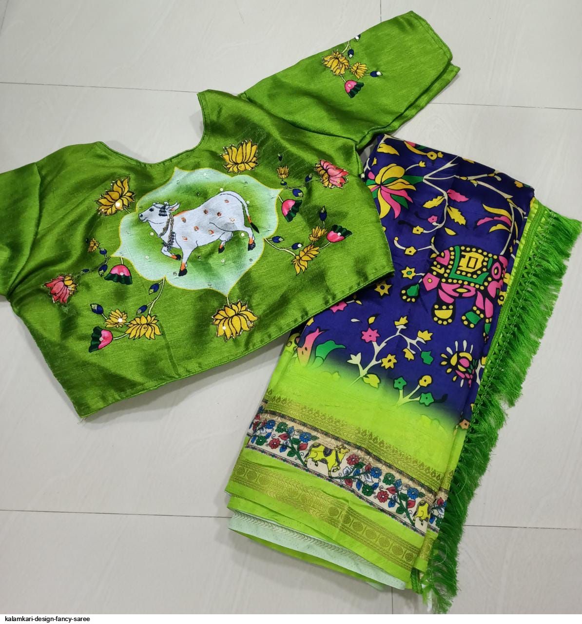 Kalamkari Design fancy saree