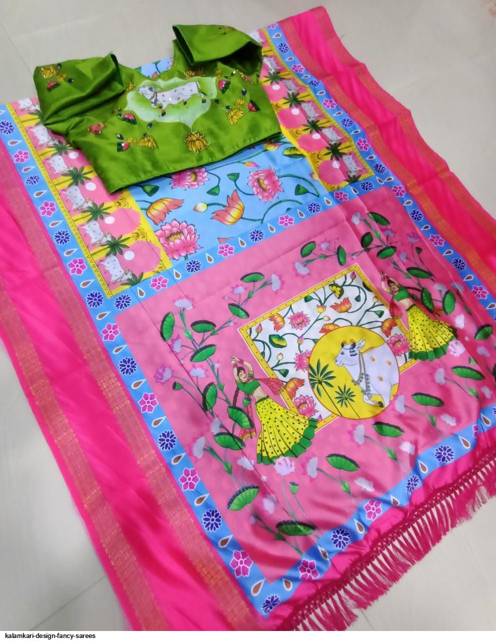 Kalamkari Design fancy sarees